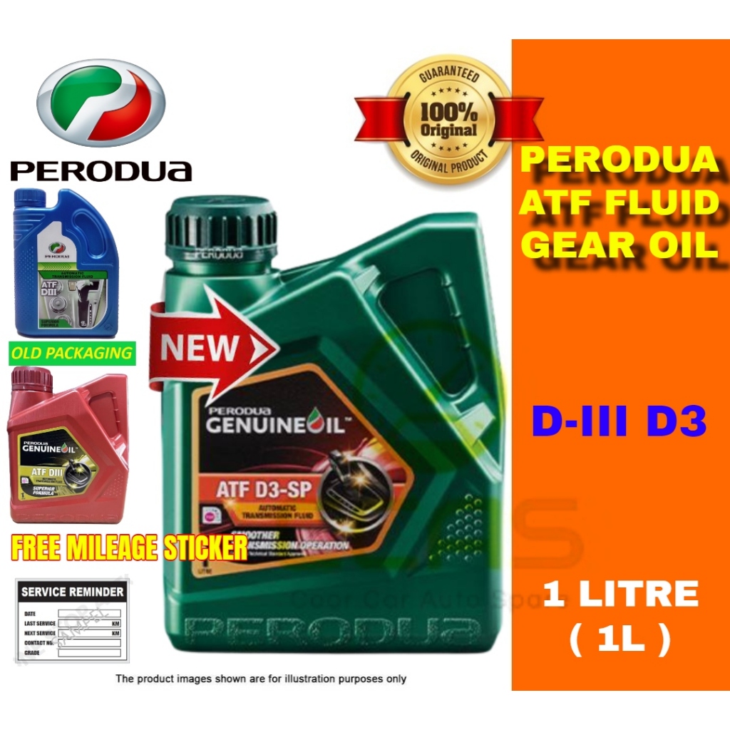 100% Original NEW PACKING GREEN Perodua ATF SP3 Auto Transmission Fluid ...