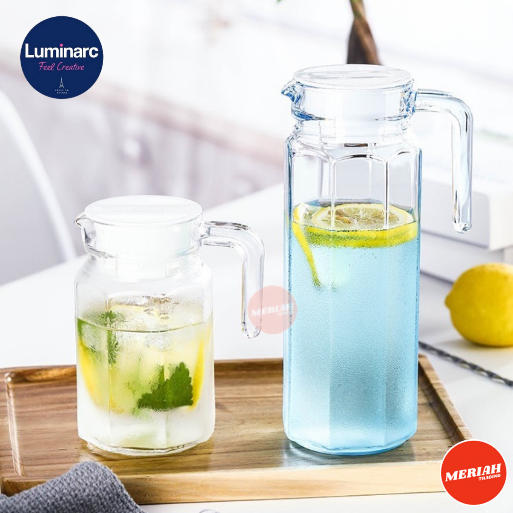 [0.5L / 1.1L / 1.6L] Luminarc Glass Jug Water Pitcher Octime / Hot ...