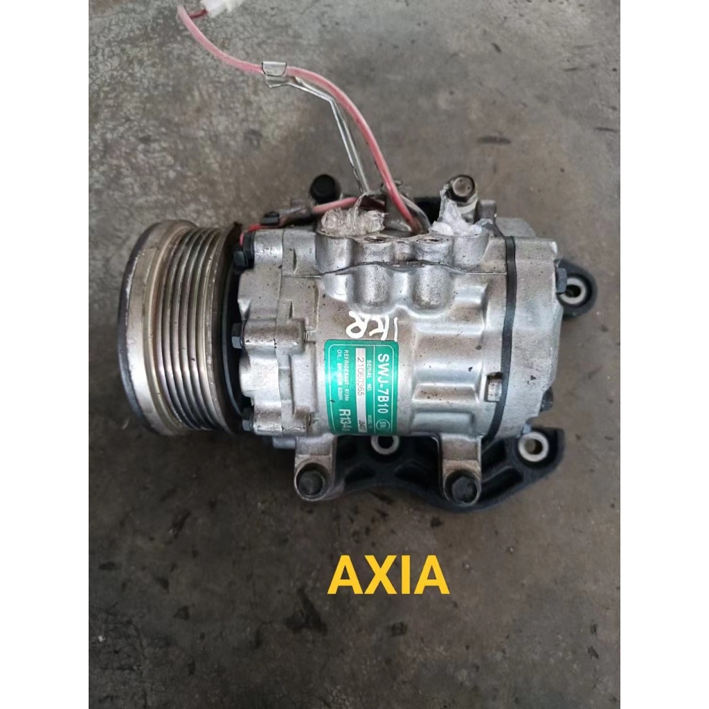 PERODUA AXIA AIR COND COMPRESSOR PUMP USED ORIGINAL AUTO PART GOOD ...