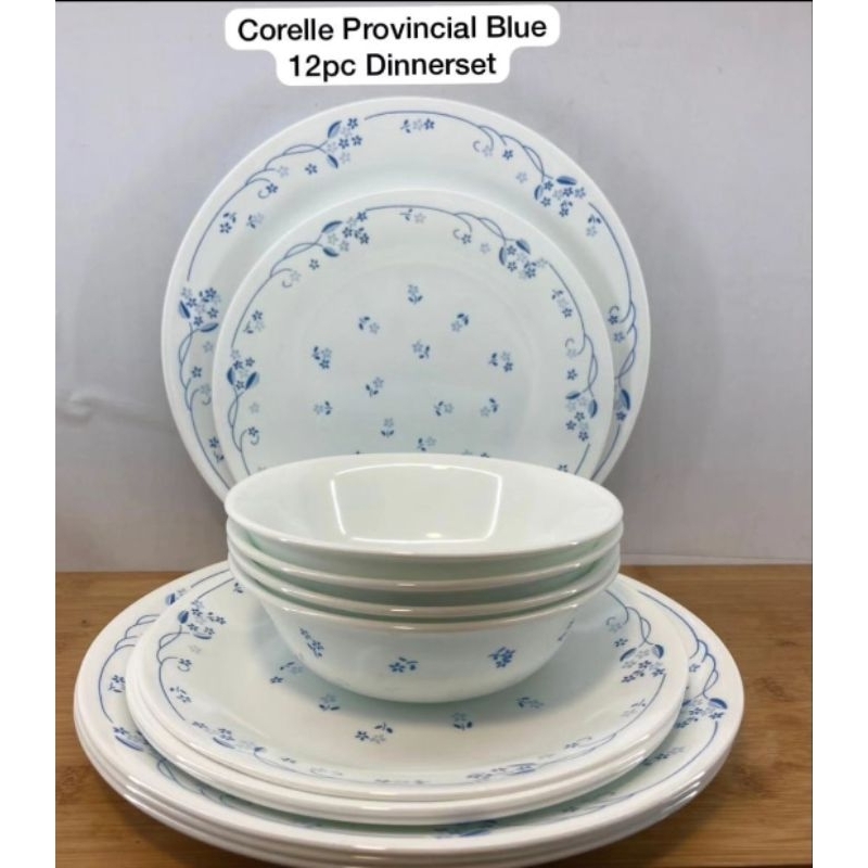 Corelle Provincial Blue 12 pcs | Shopee Malaysia