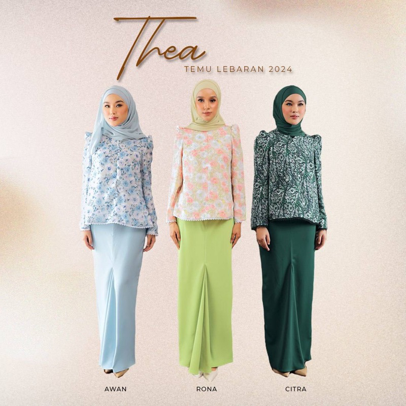 THEA KURUNG DLEQA RAYA KURUNG KEDAH LOOSE SET RENDA ENGLISH STYLE ...