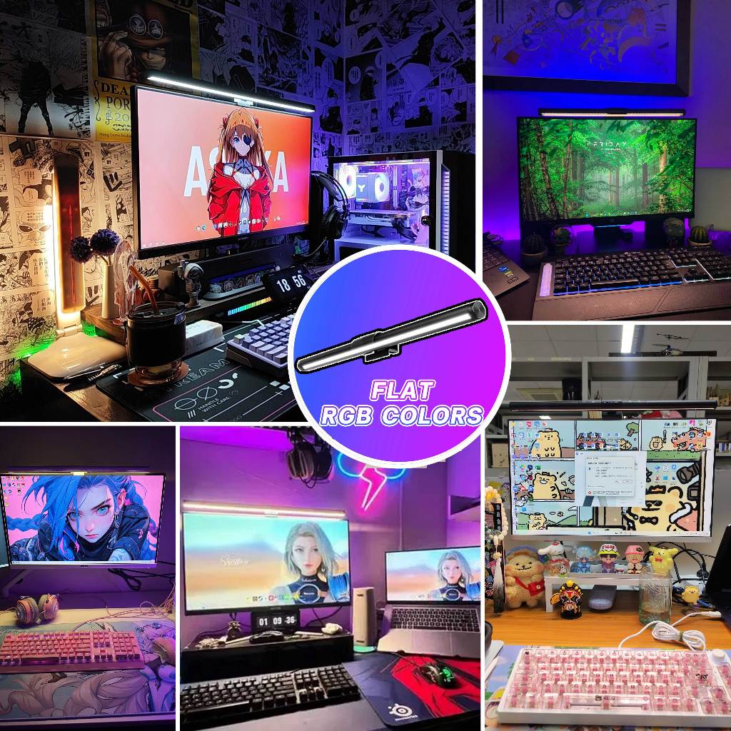 Monitor Light Bar Dimmable Remote Computer Screen Hanging Lights USB ...