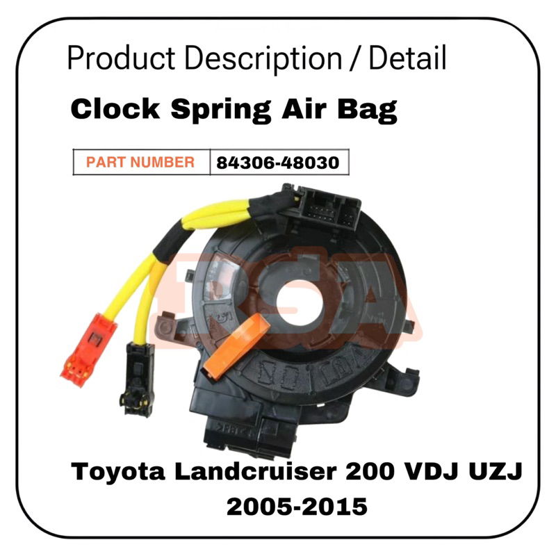 Toyota Landcruiser 200 VDJ UZJ clock spring air bag 84306-48030 ...