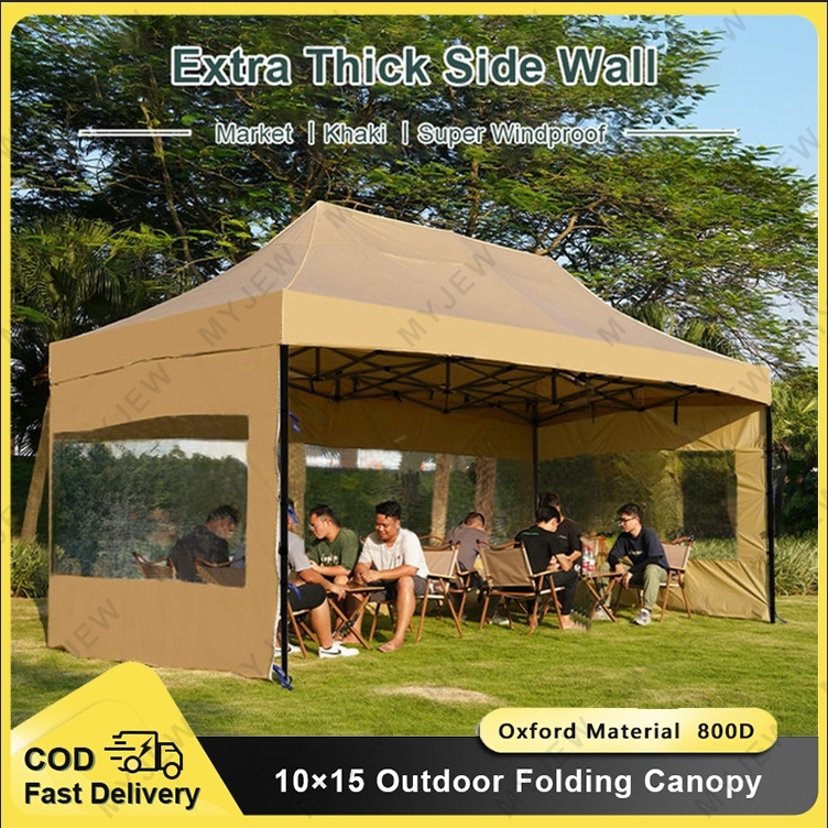 kanopi 10x10 / 10x15 ft Khemah Niaga Canopy tent Waterproof Folding ...