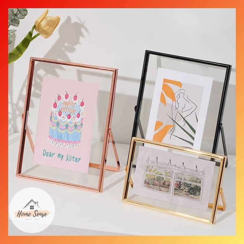 Nordic Style Double-Sided Transparent Glass Photo Frame 4R 5R 6R 8R ...