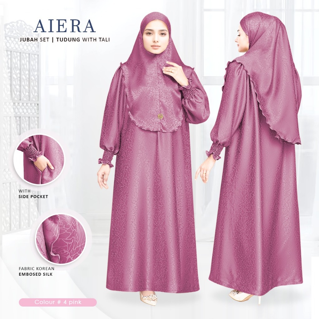 * Raya Arrival * AIERA Jubah Full Set With Tudung Sarung Tali by Naila Collection | Shopee Malaysia