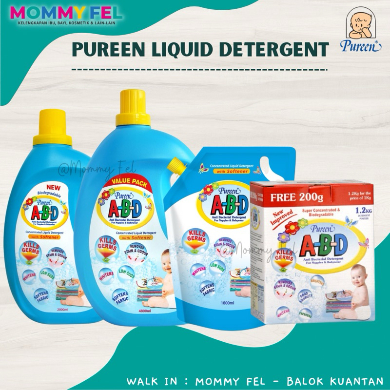 PUREEN ABD LIQUID DETERGENT WITH SOFTERNER POWDER DETERGENT / SABUN ...