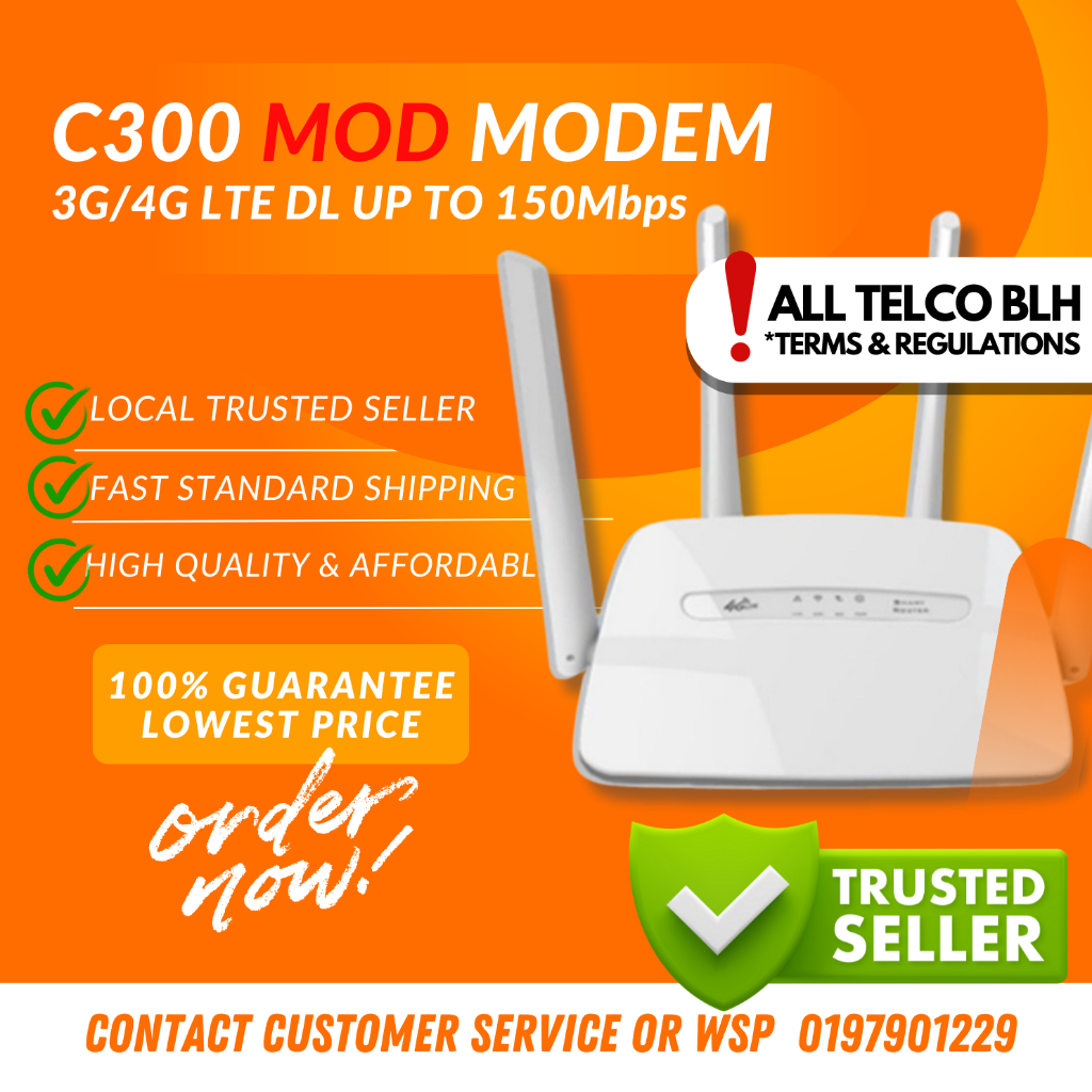 🔥C300 MODEM Modified Unlocked🔥3G 4G LTE WiFi Modem CPE Router Home ...