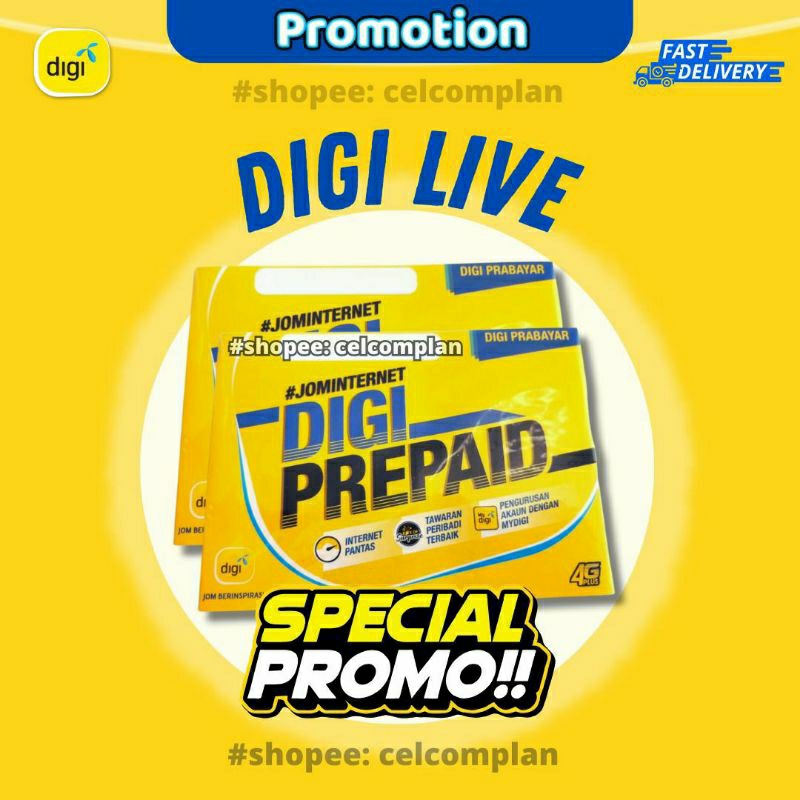 SIMKAD PREPAID DIGI LIVE (fast shipping) | Shopee Malaysia