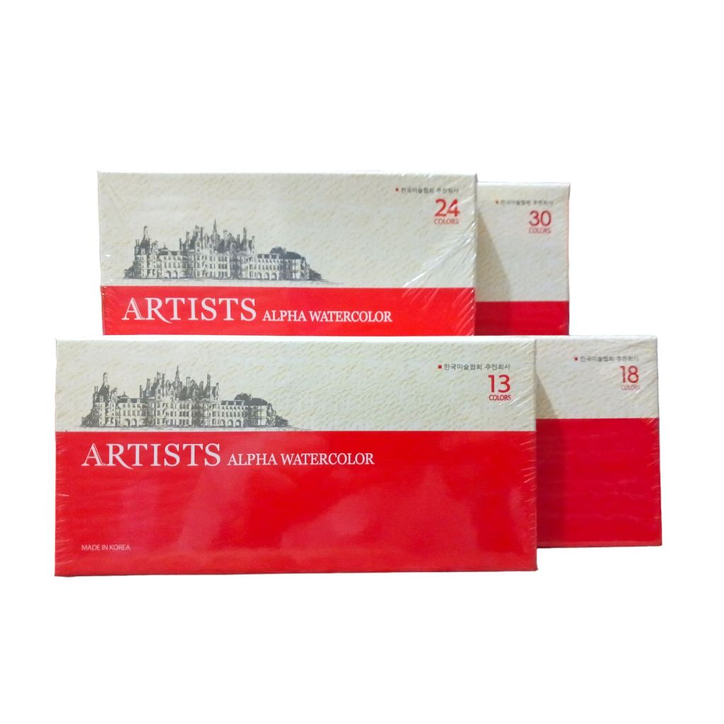 ORIGINAL] Alpha Artist Watercolor (13, 18, 24, 30 Colour Paints Set ...