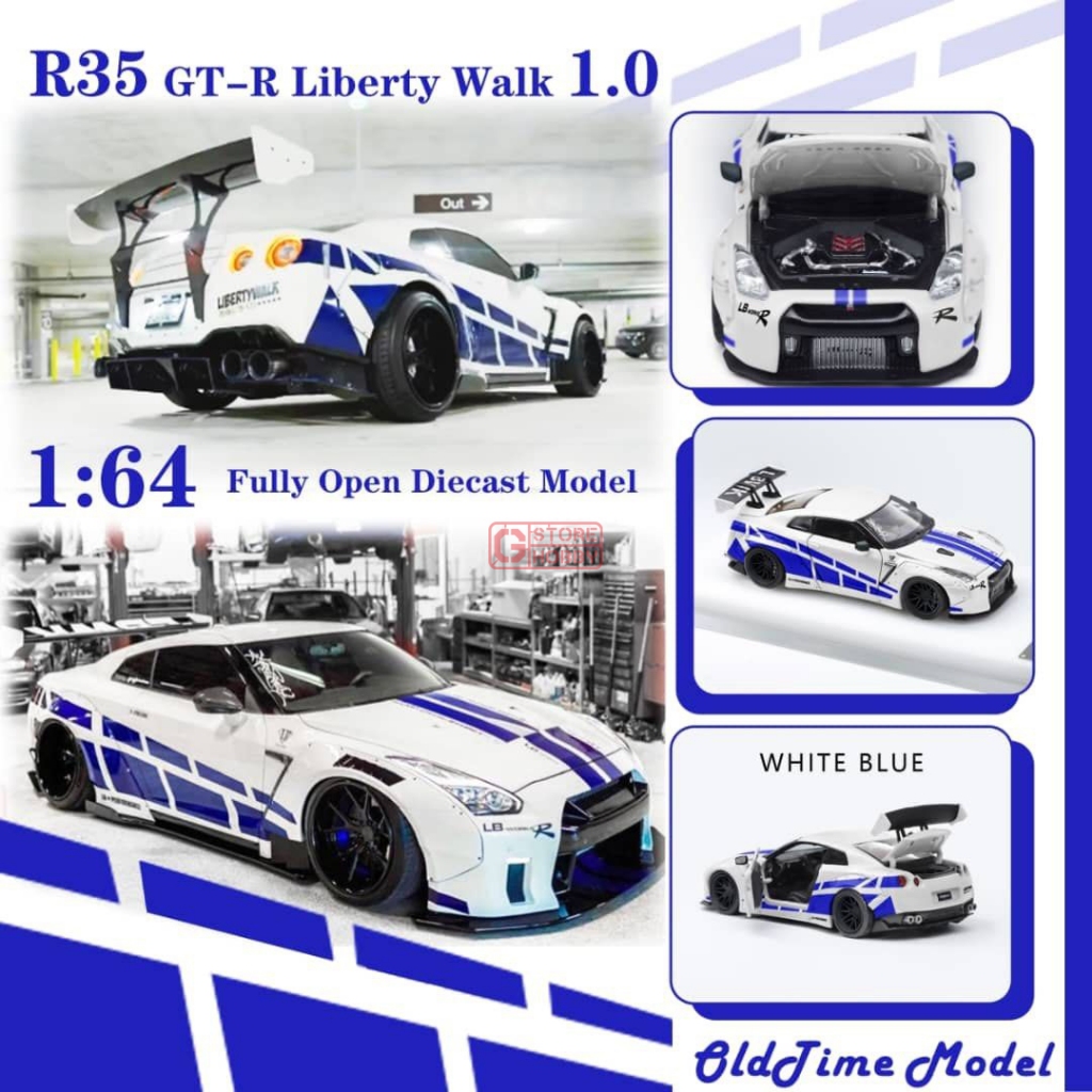 OLD TIME 1/64 scale diecast // LB-R35 (With full opening parts ...