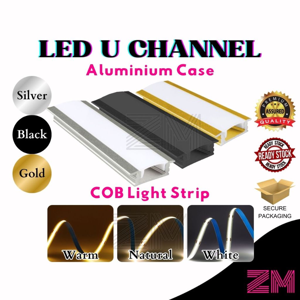 LED Case Aluminium Casing U Channel Profile Housing Track Light (4/5 ...