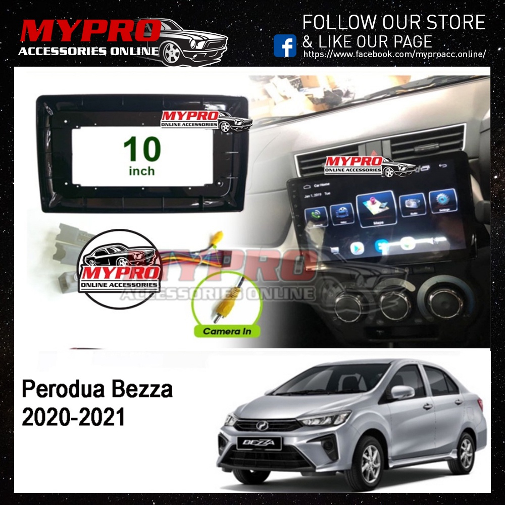 Android 🔥PERODUA Bezza 2020+ 10'' ANDROID PLAYER 【Free Camera】 | Shopee ...