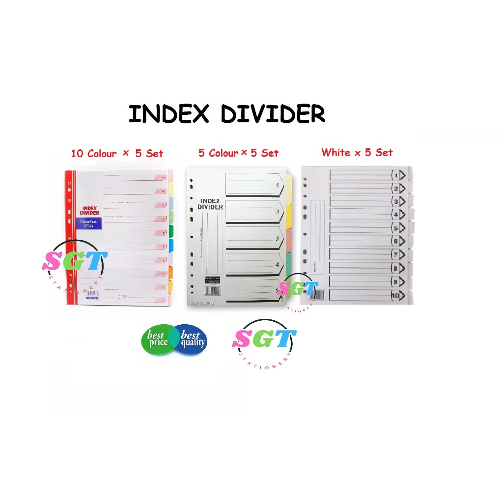 A4 Colour Index Divider / Colour Card - 1 Pack | Shopee Malaysia