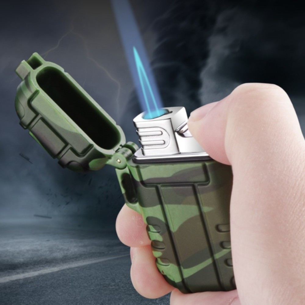 Waterproof Casing Jet Flame Butane Gas Refillable Lighter | Shopee Malaysia