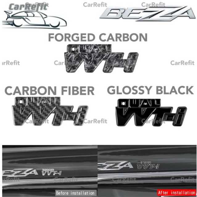 CarRefit Perodua Bezza 2016-2024 car vvti emblem pnp cover accessories ...