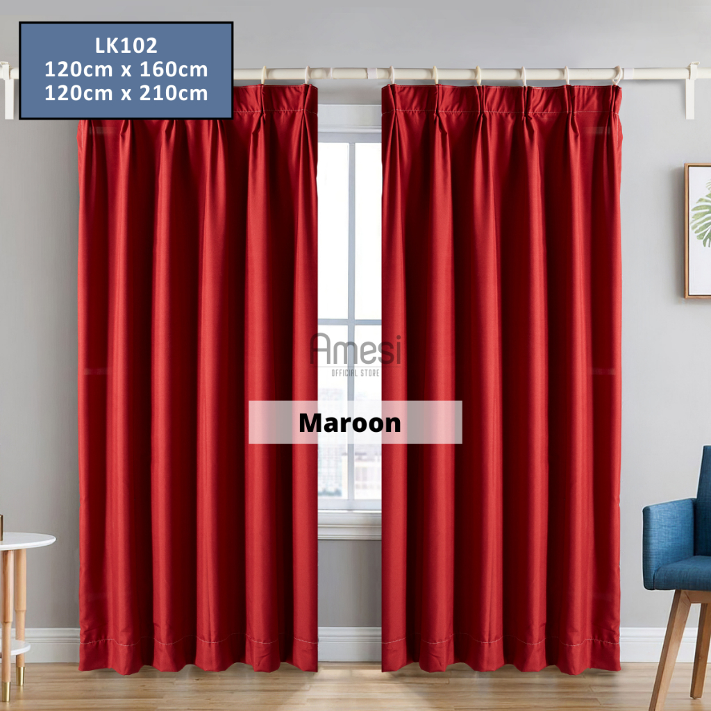 Curtain Window Hook Cangkuk Kitchen Tirai Langsir Tingkap Semi Blackout Murah Pintu Bilik Tidur ...