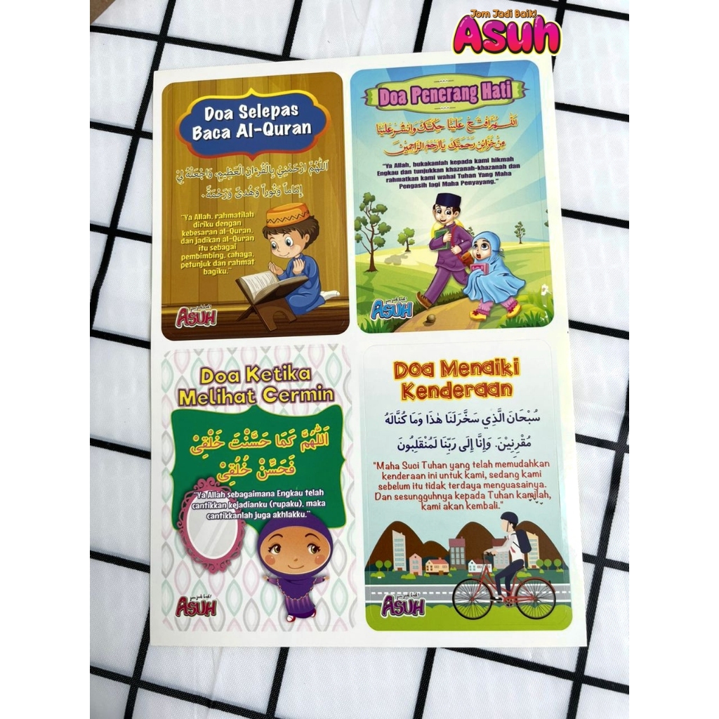 𝗥𝗠 𝟭 Sticker DOA ASUH (1) Saiz A4 Jom Jadi Baik Unlimited | Shopee Malaysia