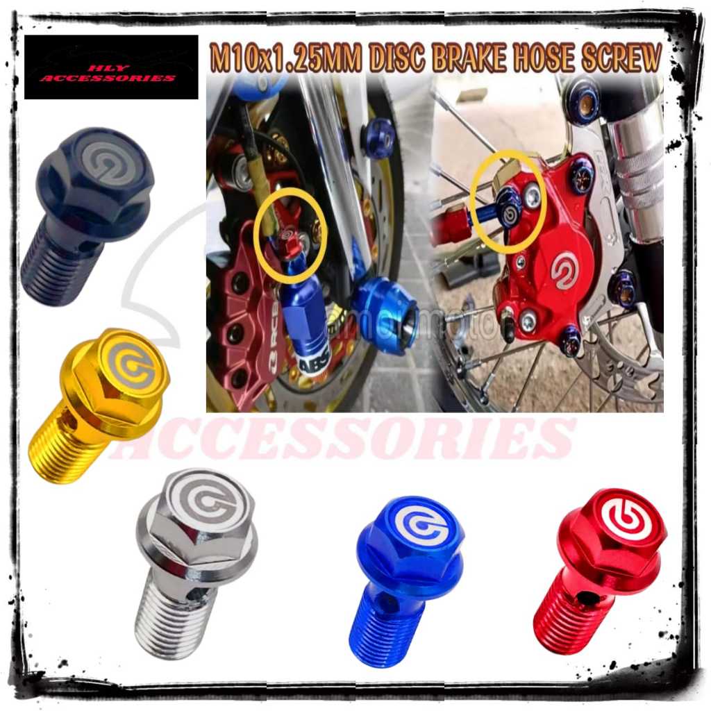 YAMAHA HONDA DISC BRAKE HOSE SCREW ALLOY BREK HOSE SKRU UNIVERSAL(1pc ...