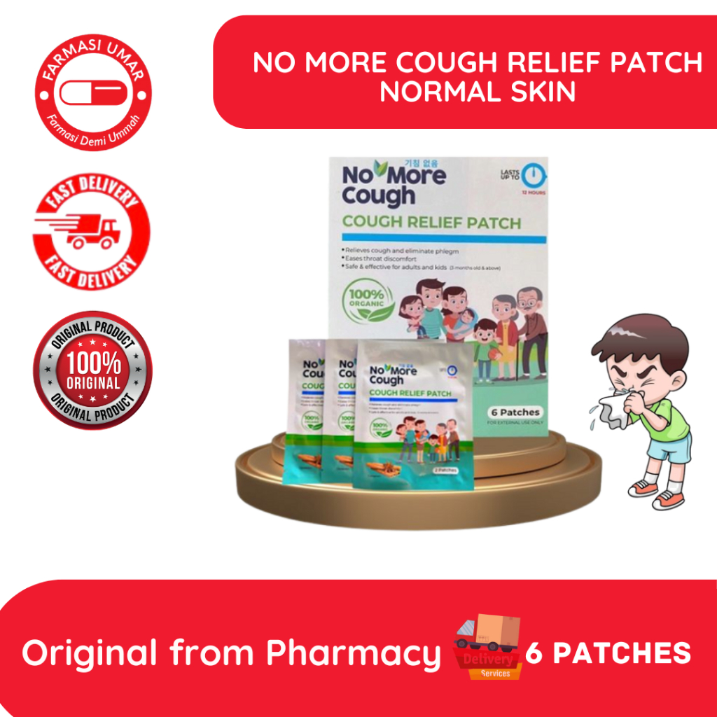 (Pelekat batuk) NO MORE COUGH RELIEF PATCH NORMAL SKIN 6's | Shopee ...