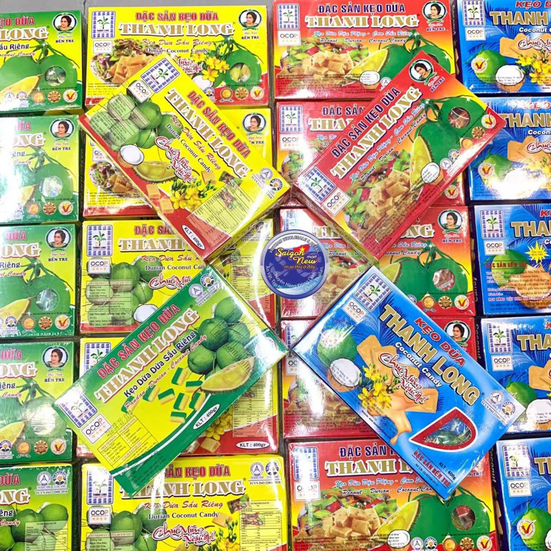 Keo Dua Dau Phong Thanh Long 4 Vi - 400gr - Coconut Soft Candy | Shopee ...