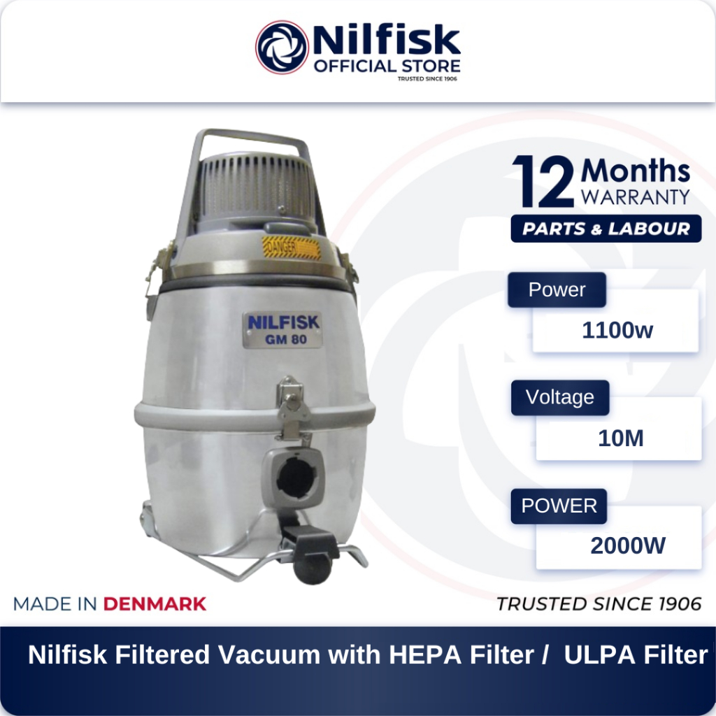 Nilfisk GM80 Cleanroom Vacuum HEPA Filter Vacuum ULPA Filter | Shopee ...