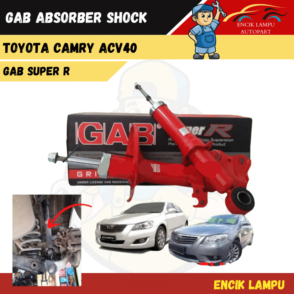 Original Gab Super R Toyota Camry Acv40 Heavy Duty Sport Shock Heavy Absorber 100% New Baru ...