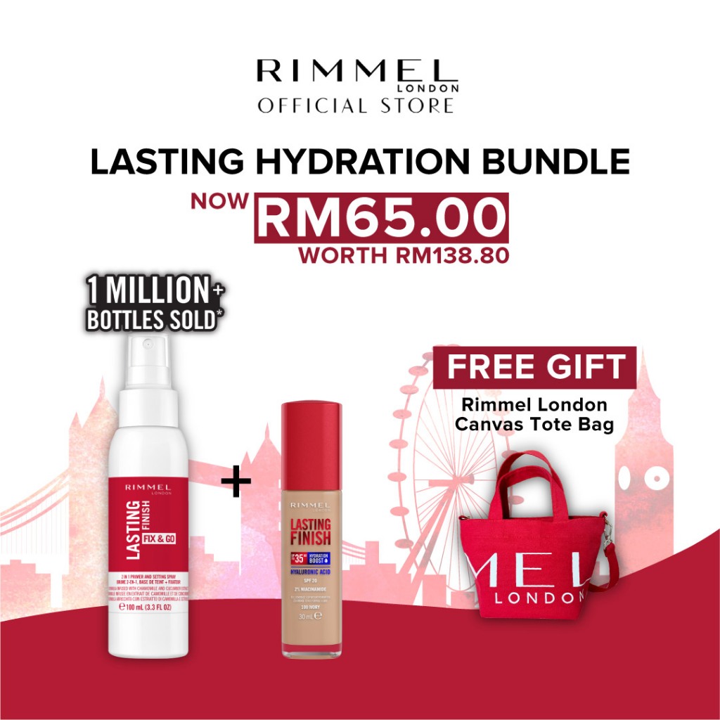 Rimmel Lasting Hydration Bundle (Lasting Finish Fix & Go Setting Spray ...
