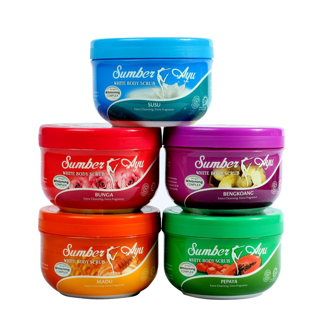 SUMBER AYU LULUR MANDI SUSU ; BUNGA ; BENGKOANG 250 ML (LULUR SCRUB ...