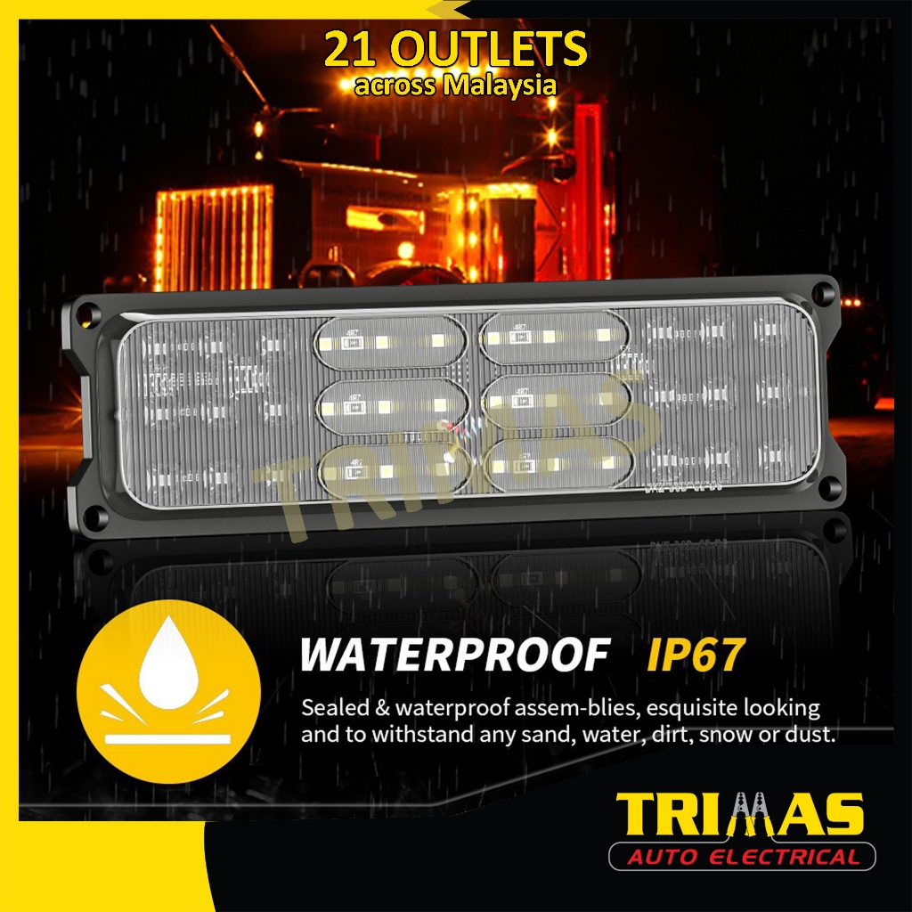 TRIMAS Side Marker 36LED 12V 24V Turn Signal Flash Light Red White Blue ...