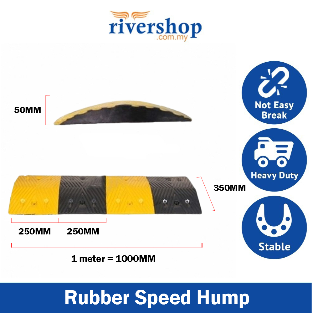 (1 meter) Rubber Speed Hump (End Piece Sold Separately) | Shopee Malaysia
