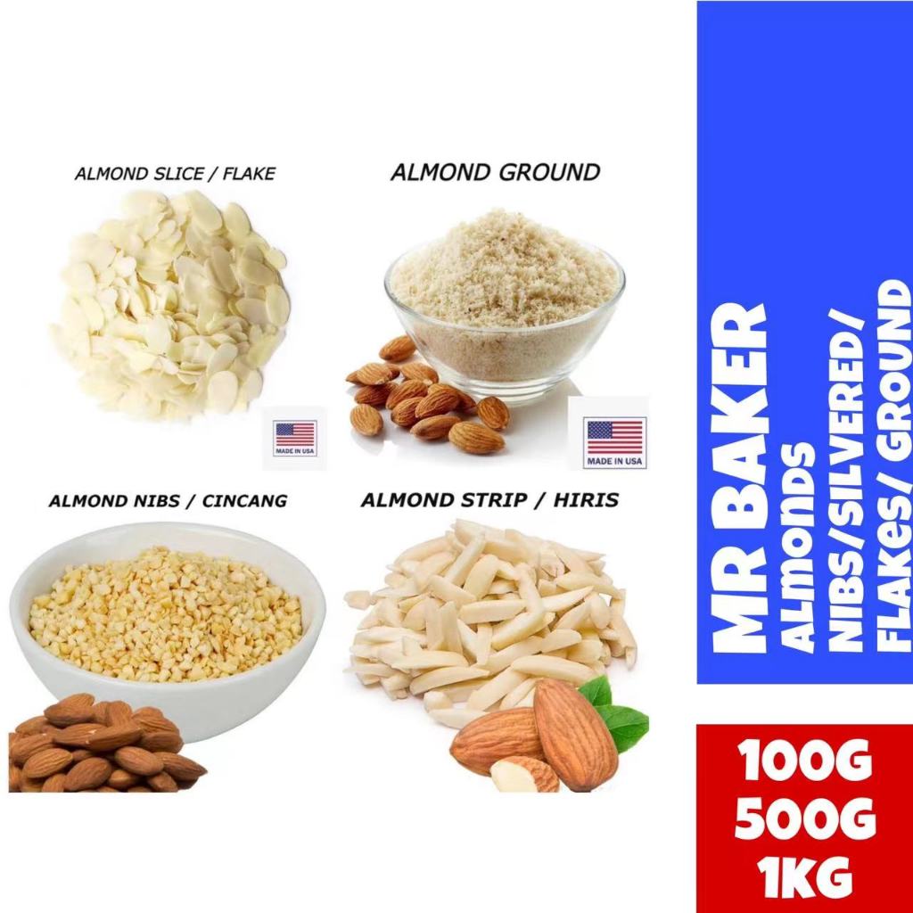 (100g | 500G| 1KG) Almond Flakes | Nib | Slivered | Ground / Badam ...