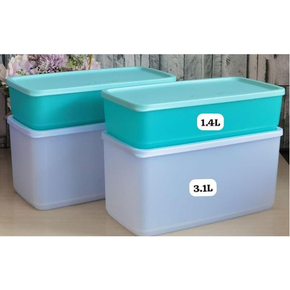 [READY STOCK] Tupperware Double So Fresh Rectangular 3.1L 1.4L | Shopee ...