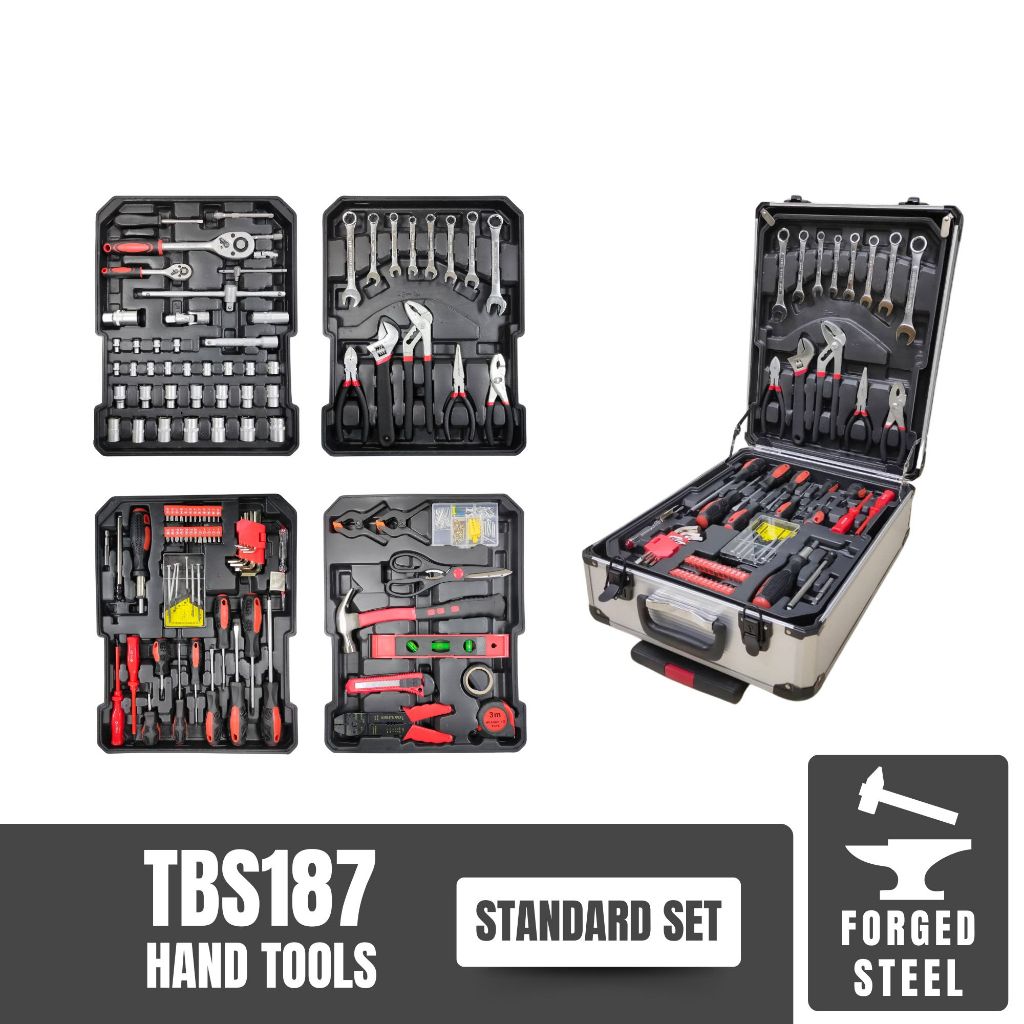 85PCS Tool Box - Heavy Duty Cantilever Metal 85 PCS Set Ratchet Spanner ...