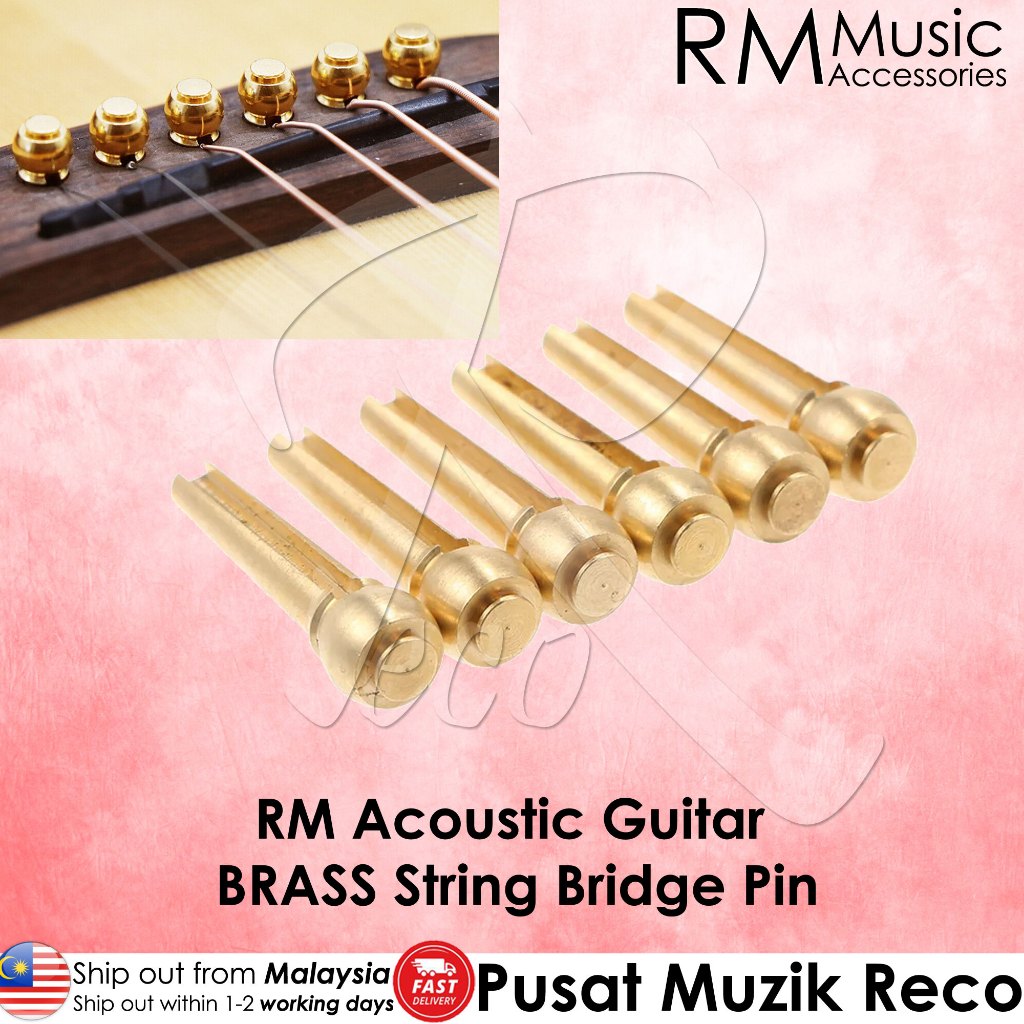 RM Acoustic Guitar Copper Brass String Pin Bridge Pin 6pcs Pin Kapok ...