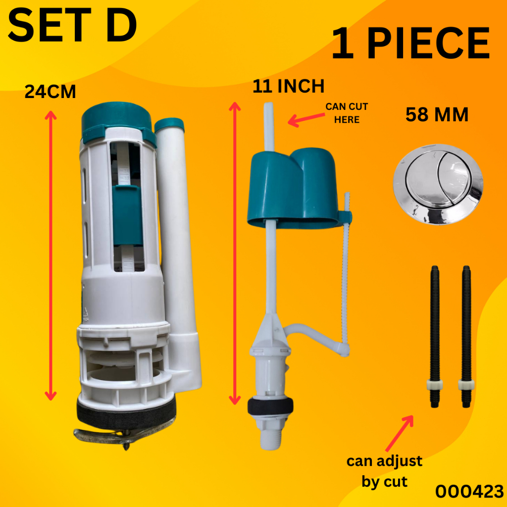 0034 50MM Full Set Toilet Water Tank Valve Toilet Water Tank Flush ...