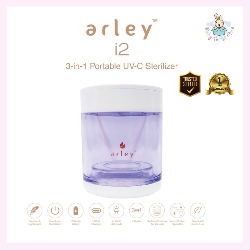 Arley i2- 3 in 1 Portable UV-C Sterilizer | 1 Years Warranty | Baby ...