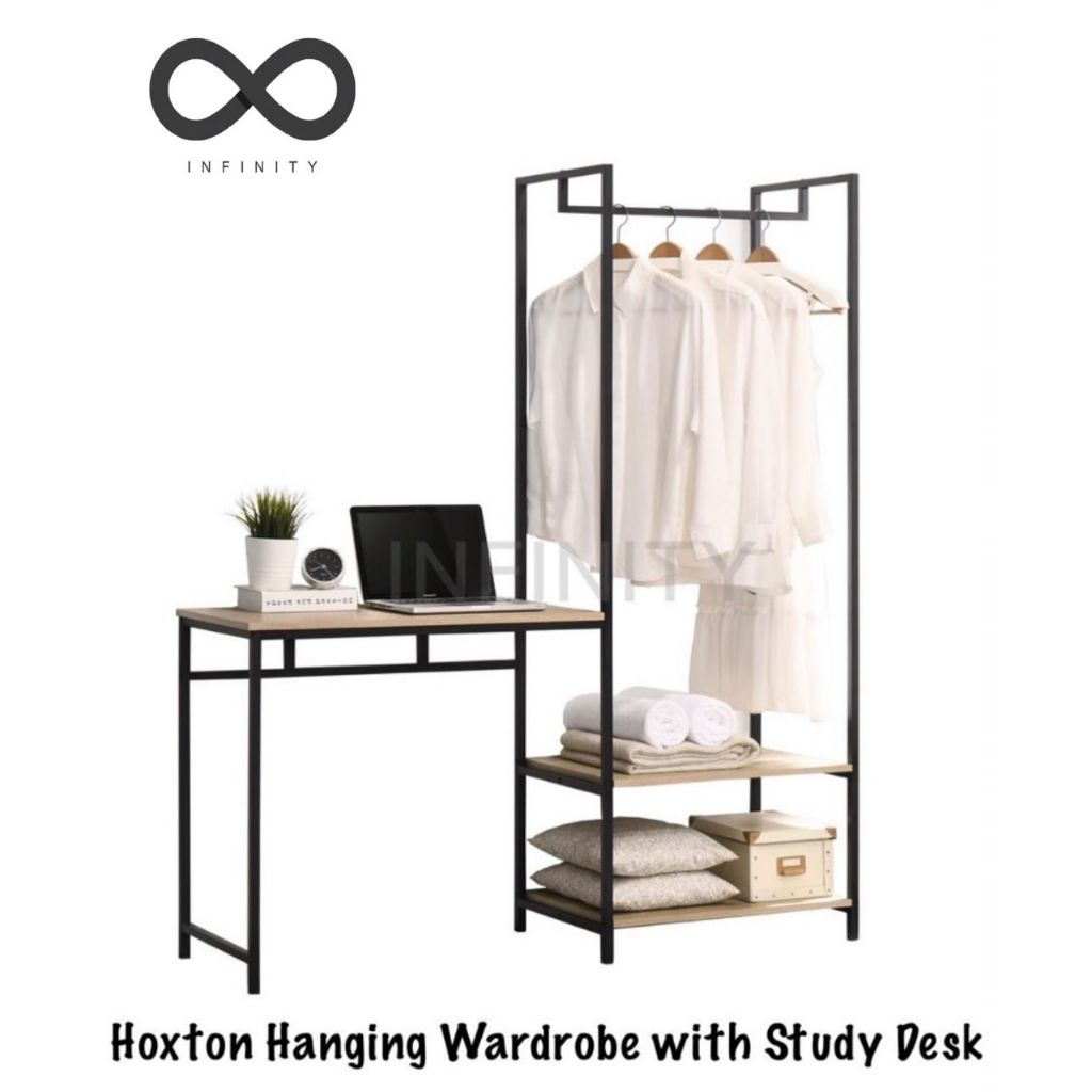 Infinity Hoxton Hanging Wardrobe with Study Desk / Study Desk With 4 ...