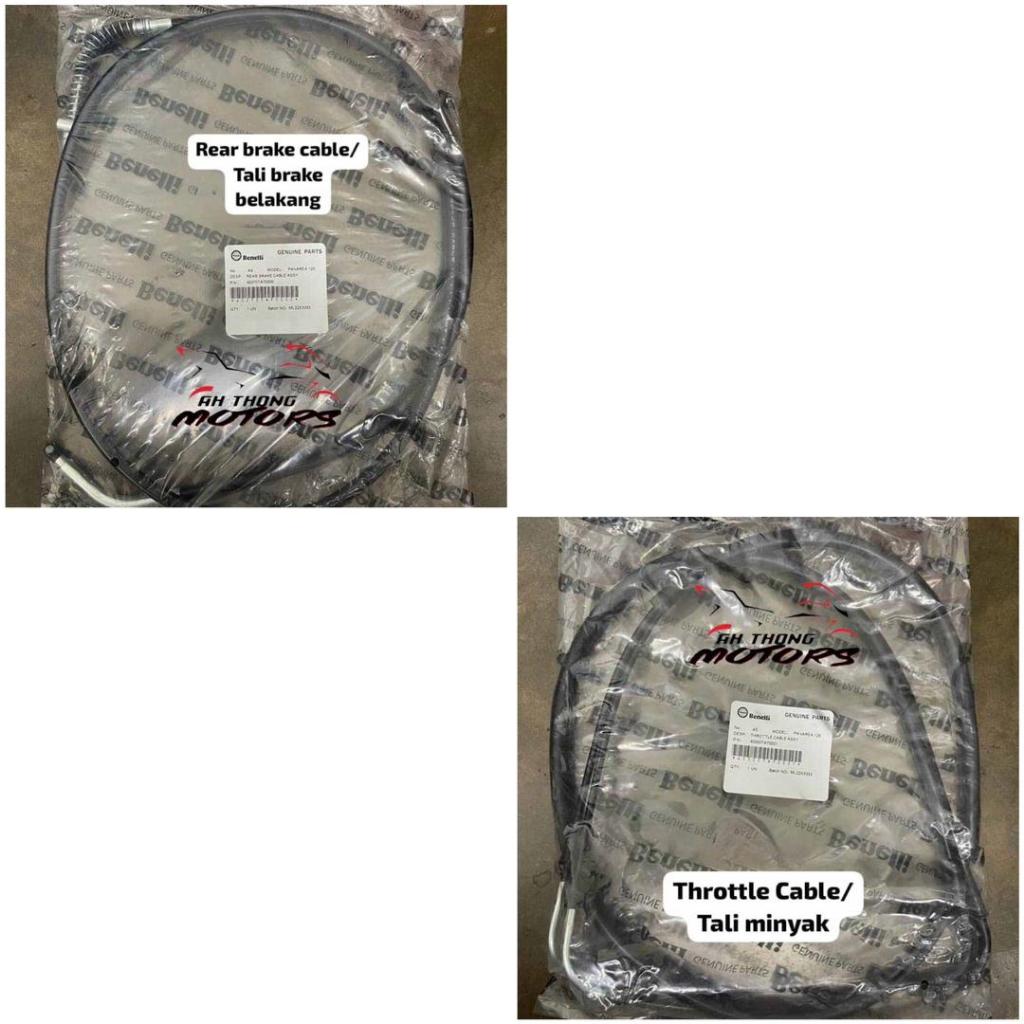 BENELLI PANAREA125 Throttle Cable/Tali Minyak, Rear Brake Cable/ Tali ...