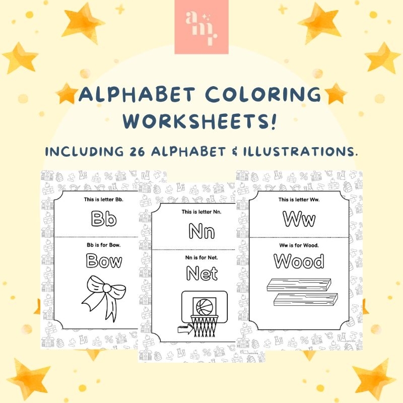 C1 [PDF] Alphabet Coloring Book [27 pages] | Alphabet Learning Book ...