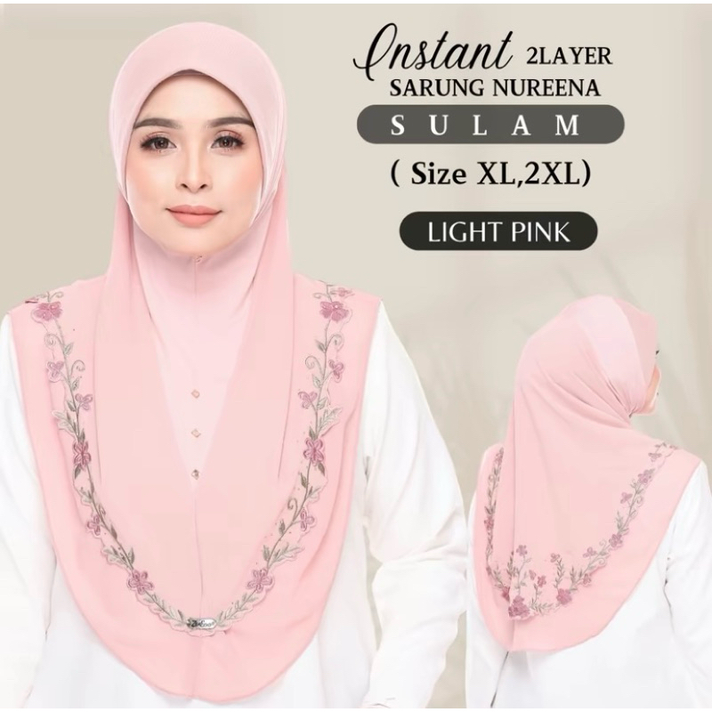 𝗣𝗢𝗦𝗧 𝗧𝗢𝗗𝗔𝗬 Size L XL 2XL Tudung Sarung Nuhaa 3 Layer Tudung Sarung Sofea Rose Tudung Raya ...