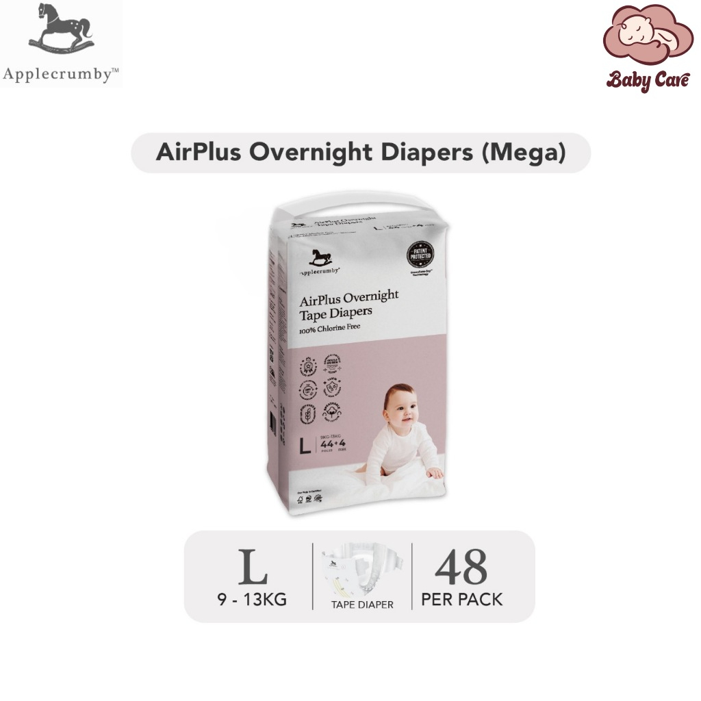 Applecrumby® AirPlus Overnight Tape & Pull Up Diapers (Mini pack & Mega ...