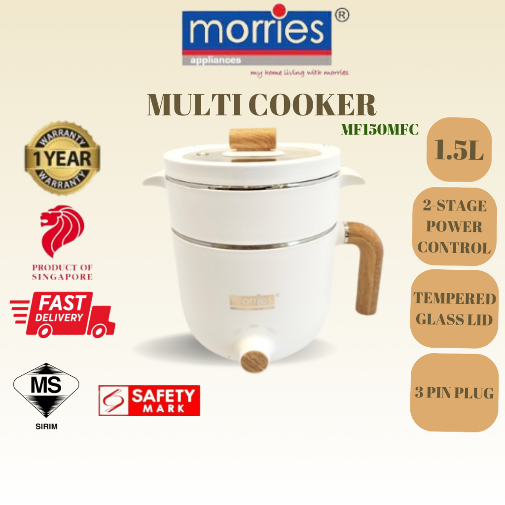 🔥BAHARU🔥Morries 1.5L Multi Function Cooker MS150MFC | Shopee Malaysia