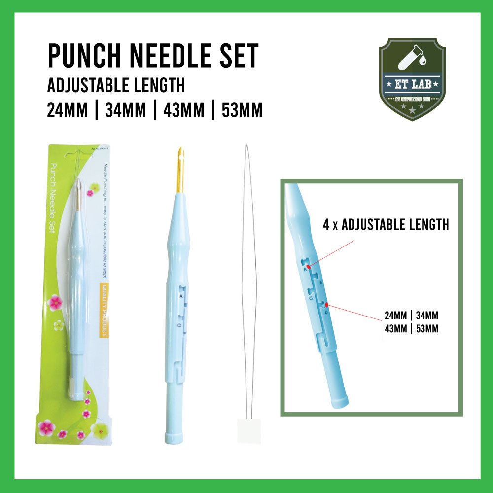 Adjustable Plastic Punch Needle Set 24mm 34mm 43mm 53mm / Weaving Tool ...