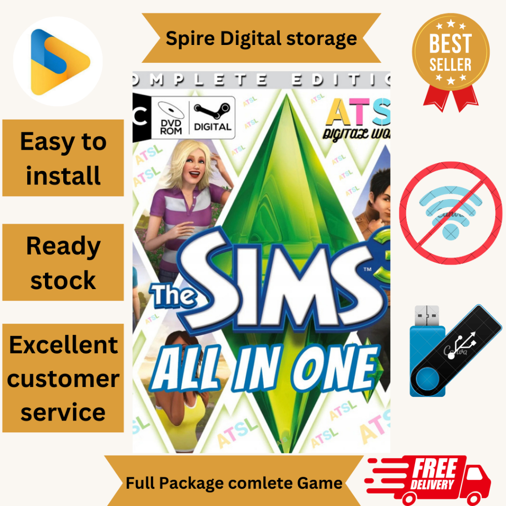 [PC Game] The Sims 3 Complete Edition - Offline 64GB Pendrive | Shopee ...