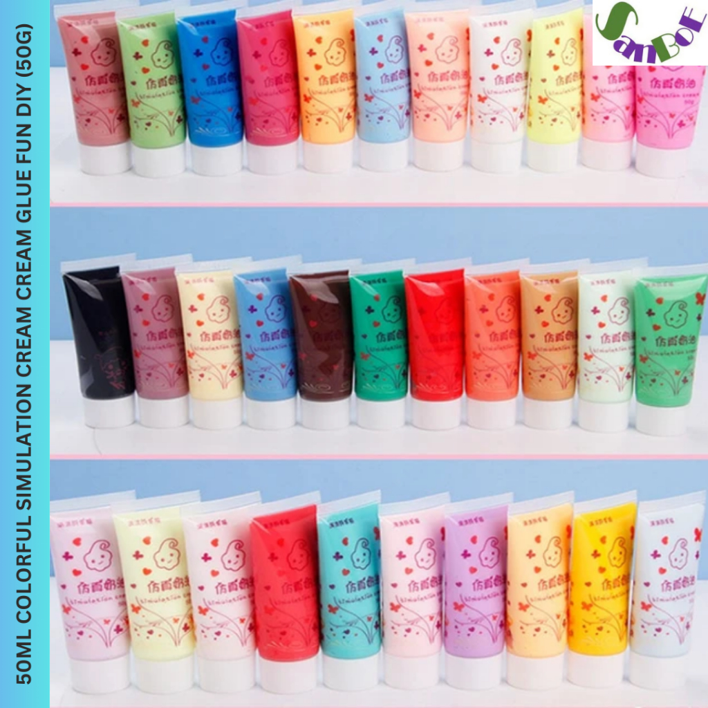 50ML COLORFUL SIMULATION CREAM GLUE FUN DIY (50g) | Shopee Malaysia