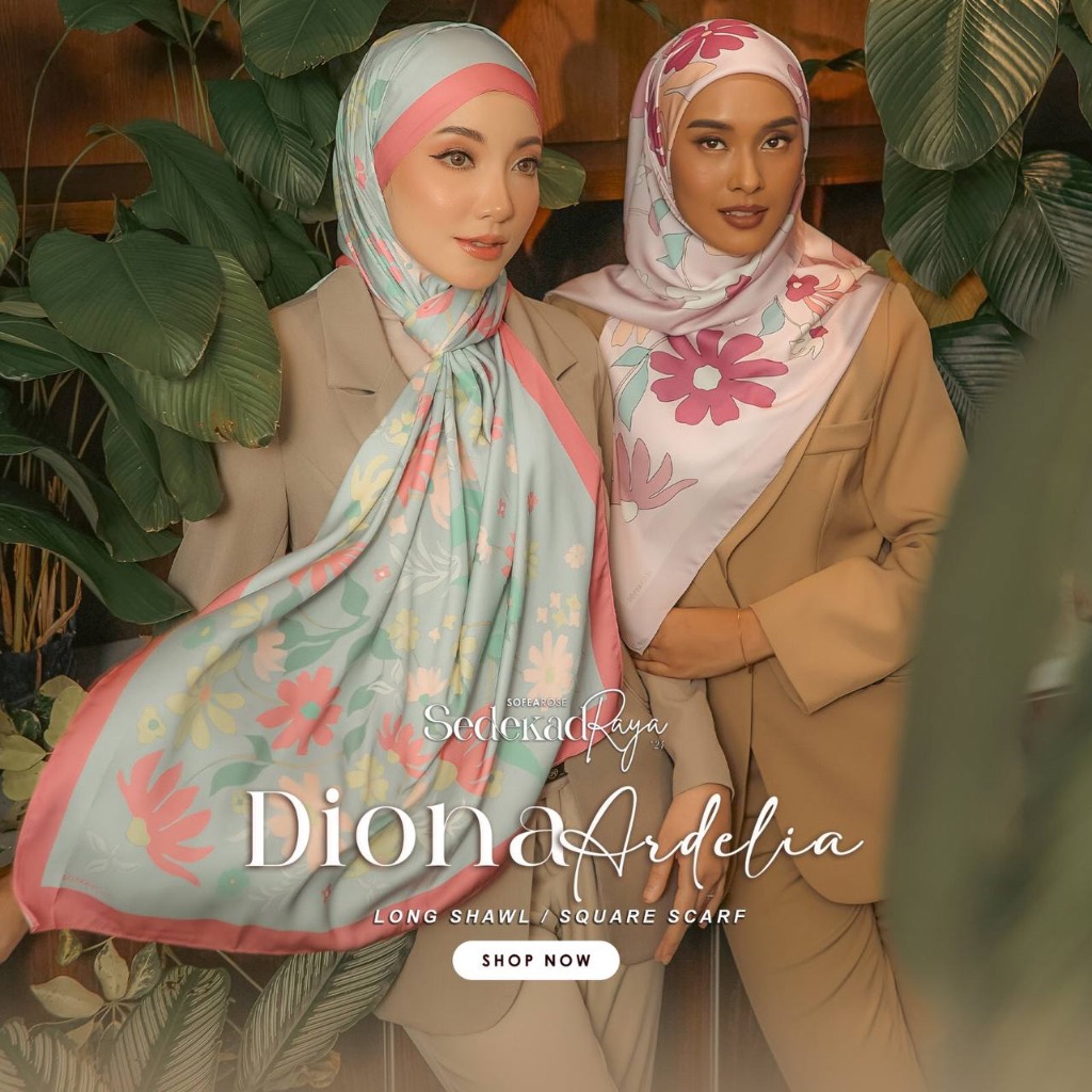 ORIGINAL SR 💙Diona Ardelia Series Shawl Square Bawal by SOFEAROSE 💙 Original by Sofearose 💙 ...