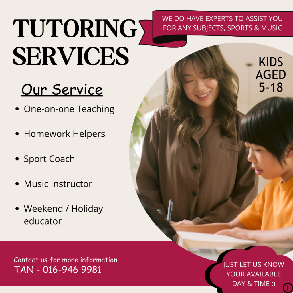 Tutoring Services for kids aged from 5 to 18 (One-on-One Math, BM, BI ...