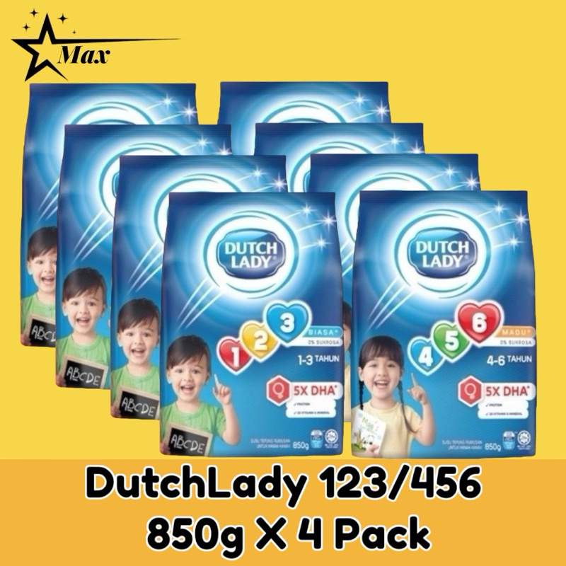 DutchLady 123/456 850g X 4 Pack | Shopee Malaysia