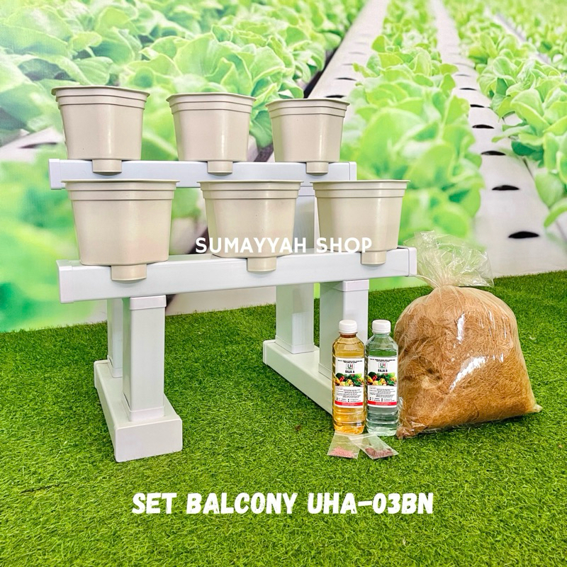 SET HIDROPONIK UHA-03BN | HIDROPONIK SET WITH 6 POTS | Shopee Malaysia